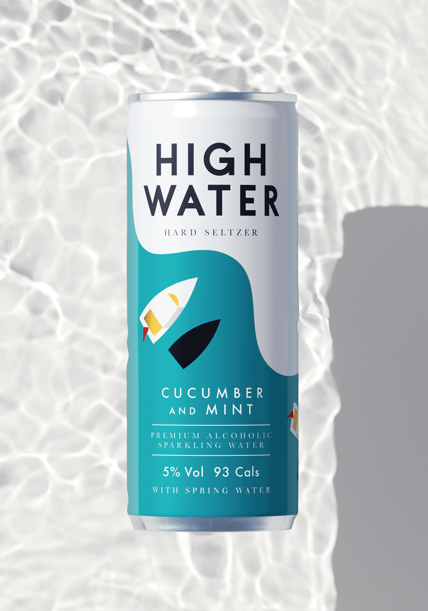 High Water Cucumber and Mint Hard Seltzer